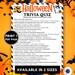 Halloween Trivia Game, Halloween Trivia Quiz, Printable Fun Facts ...
