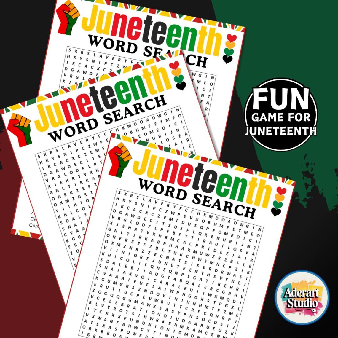 Juneteenth Word Search Game, Printable Juneteenth Games, Juneteenth ...