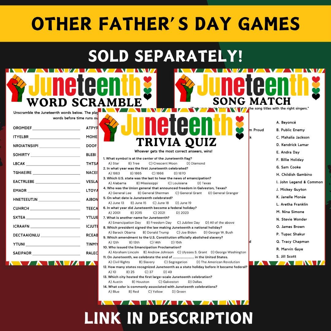 Juneteenth Black Legends Match Game, Printable Juneteenth Black History ...