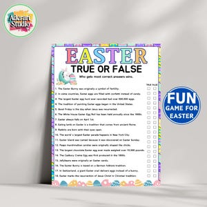 True or False Easter Game, True or False Game, Printable Easter Games ...