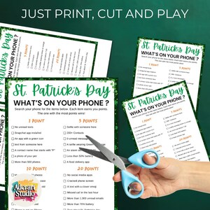St. Patrick's Day What's on Your Phone Game, St Patrick's Day Party ...