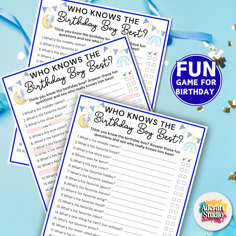 Who Knows the Birthday Boy Best, How Well Do You Know the Birthday Boy ...