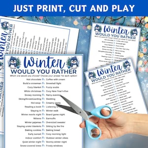 Winter Would You Rather Game, Family Holiday Game, Winter Party Game ...