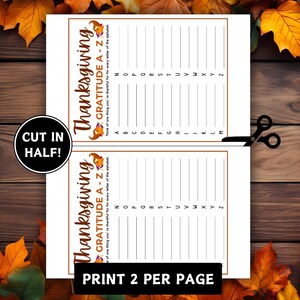Thanksgiving Gratitude A - Z Game, Thanksgiving Printable Games ...