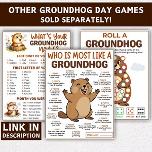 Groundhog Day Trivia Game, Printable Groundhog Day Activity, Family ...