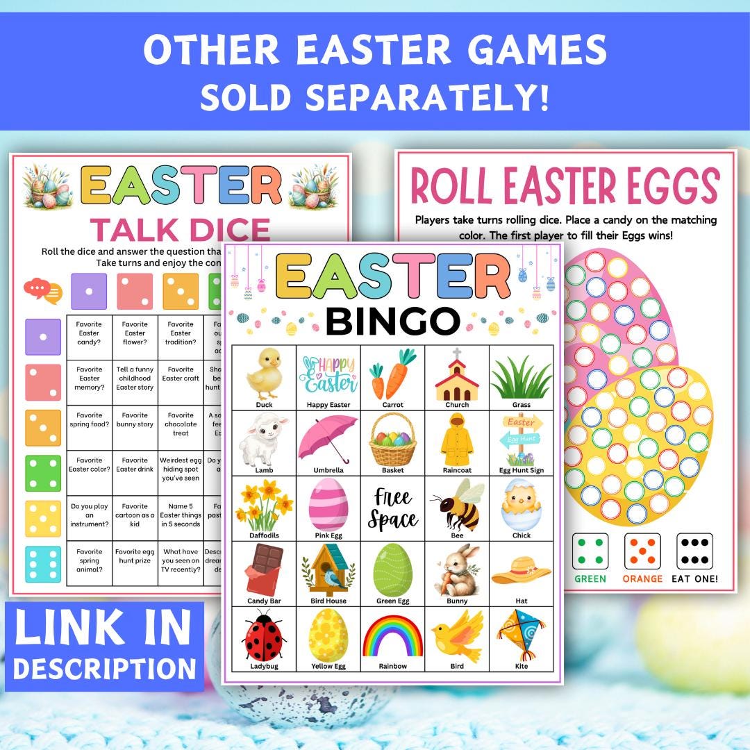 Easter Pass the Egg Game, Easter Left Right Dice Game, Easter Party ...