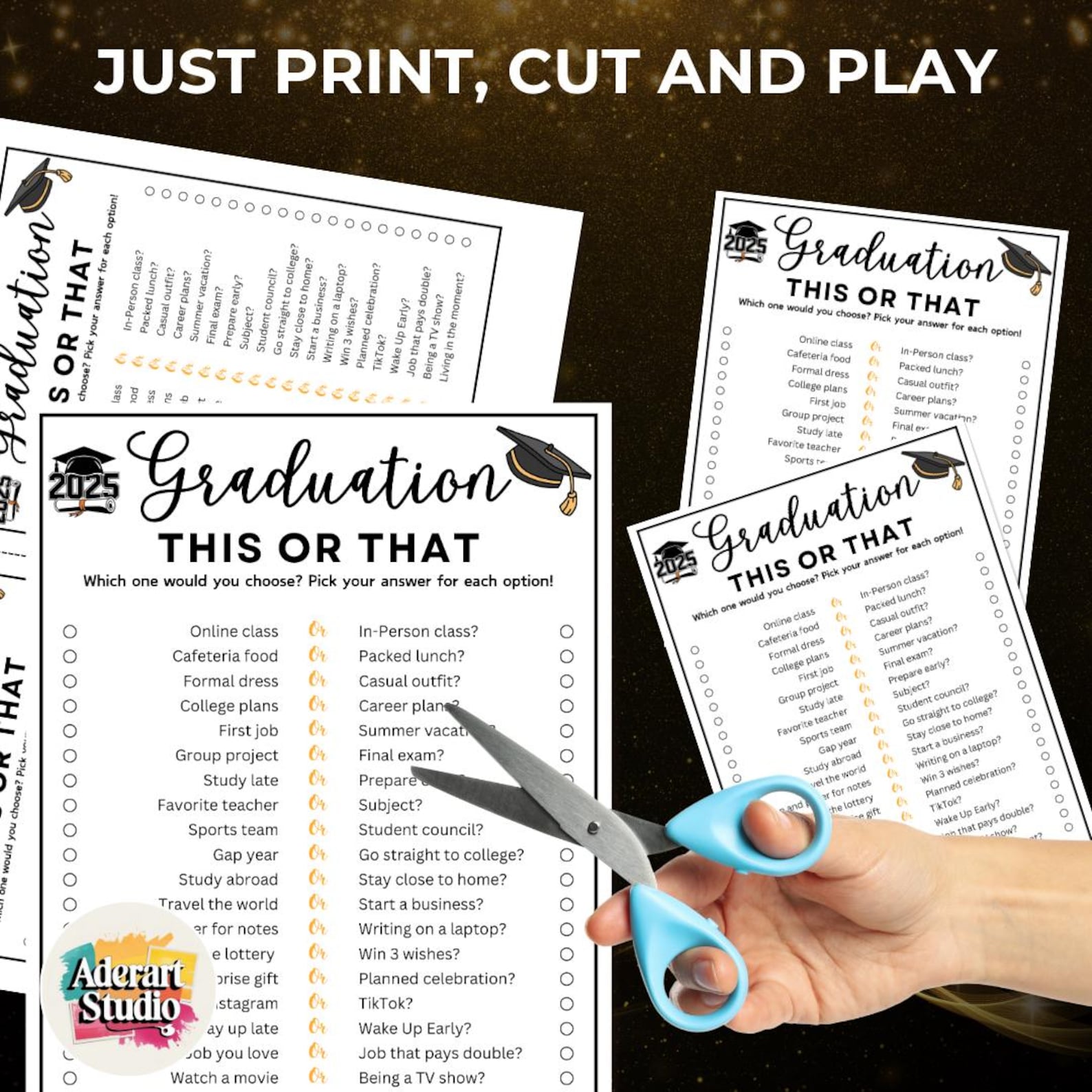 Printable This or That Graduation Game, Would You Rather, Graduation ...