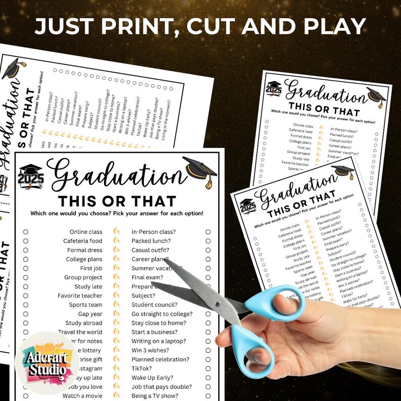 Printable This or That Graduation Game, Would You Rather, Graduation ...