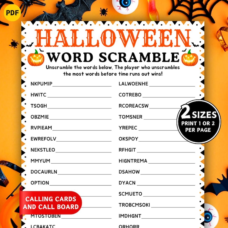 Halloween Word Scrabble - Etsy New Zealand