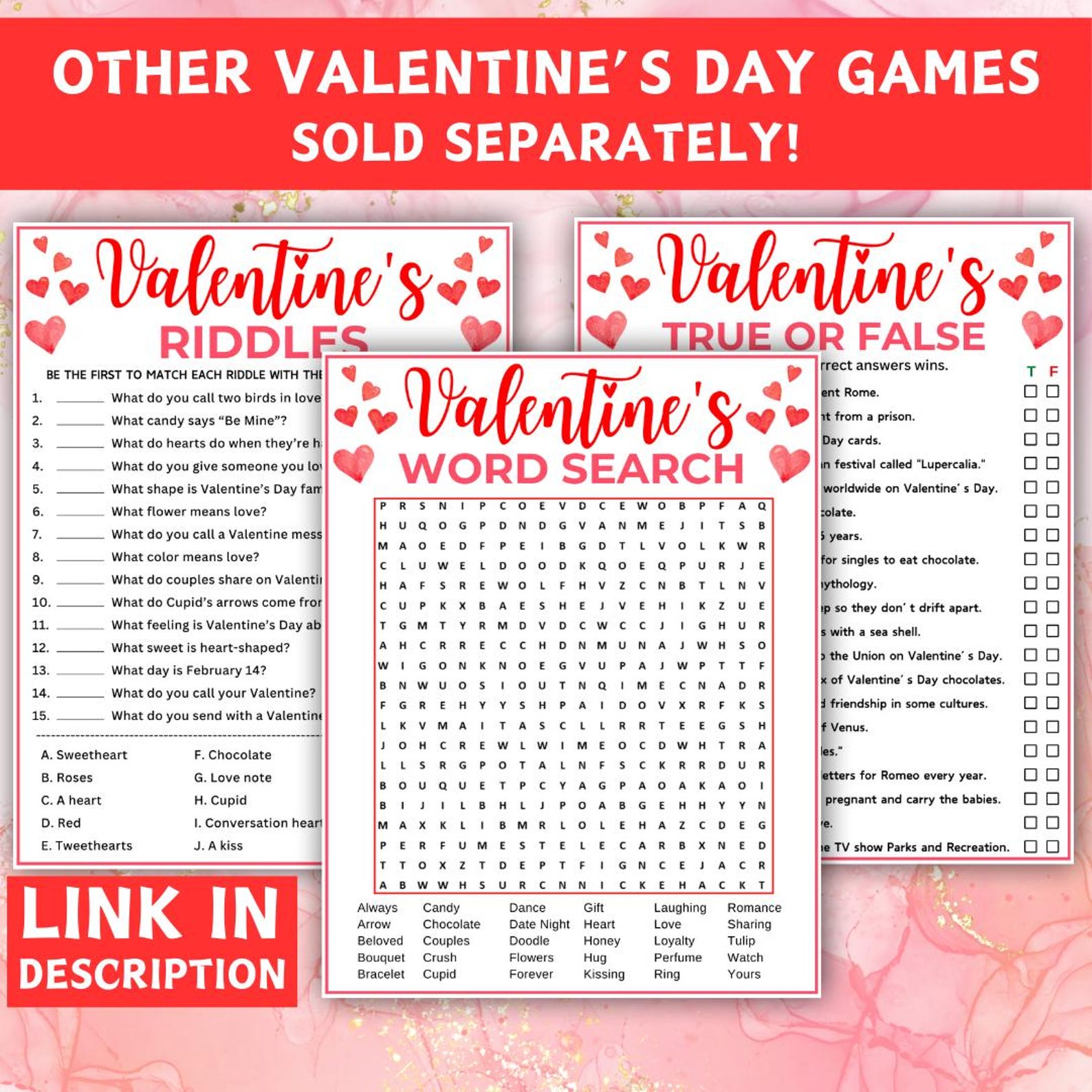 Valentine's Day Would You Rather Game, Printable Valentine's Game ...