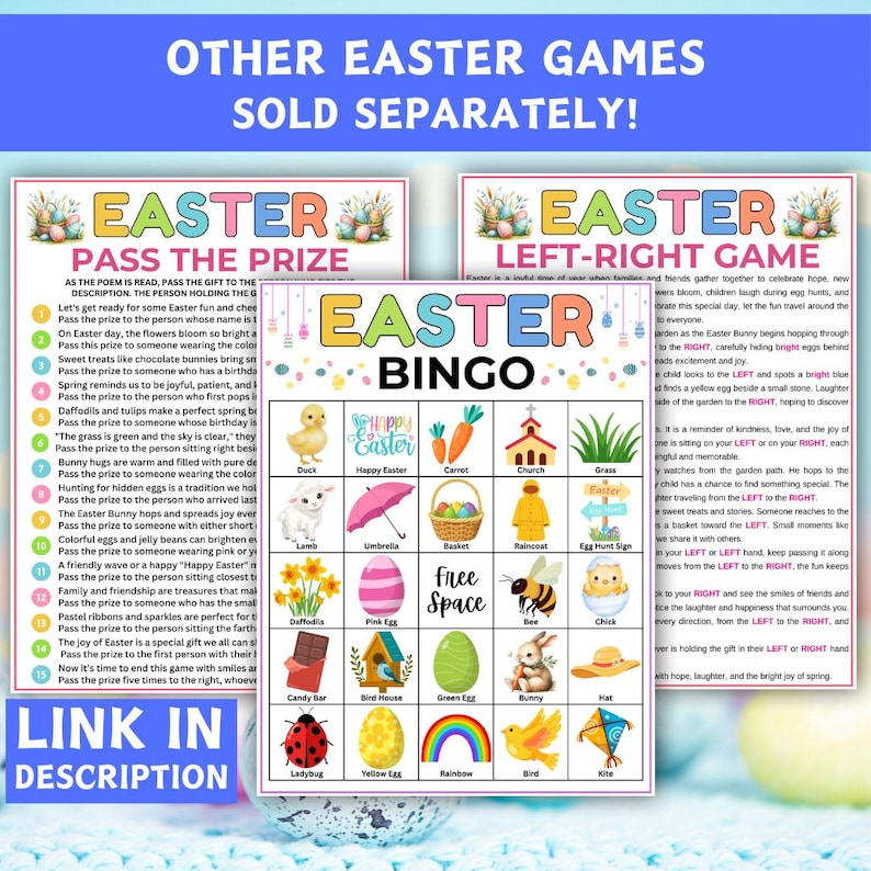 Pass the Egg Game, Fun Printable Easter Game for Kids, Pass the Prize ...