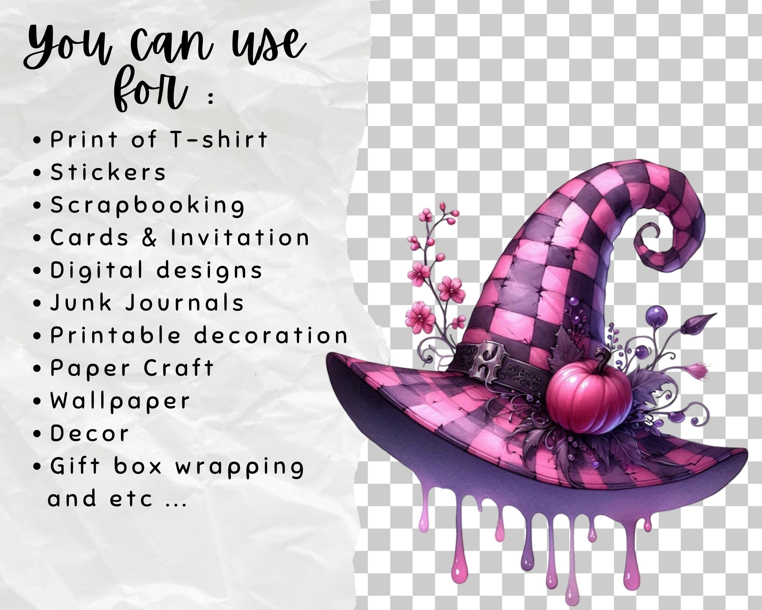 Halloween Witch Hats Clipart Bundle, Witch Hat Clipart, Halloween Witch ...