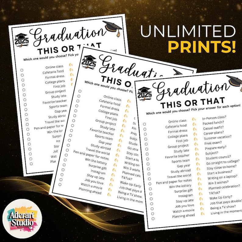 Printable This or That Graduation Game, Would You Rather, Graduation ...