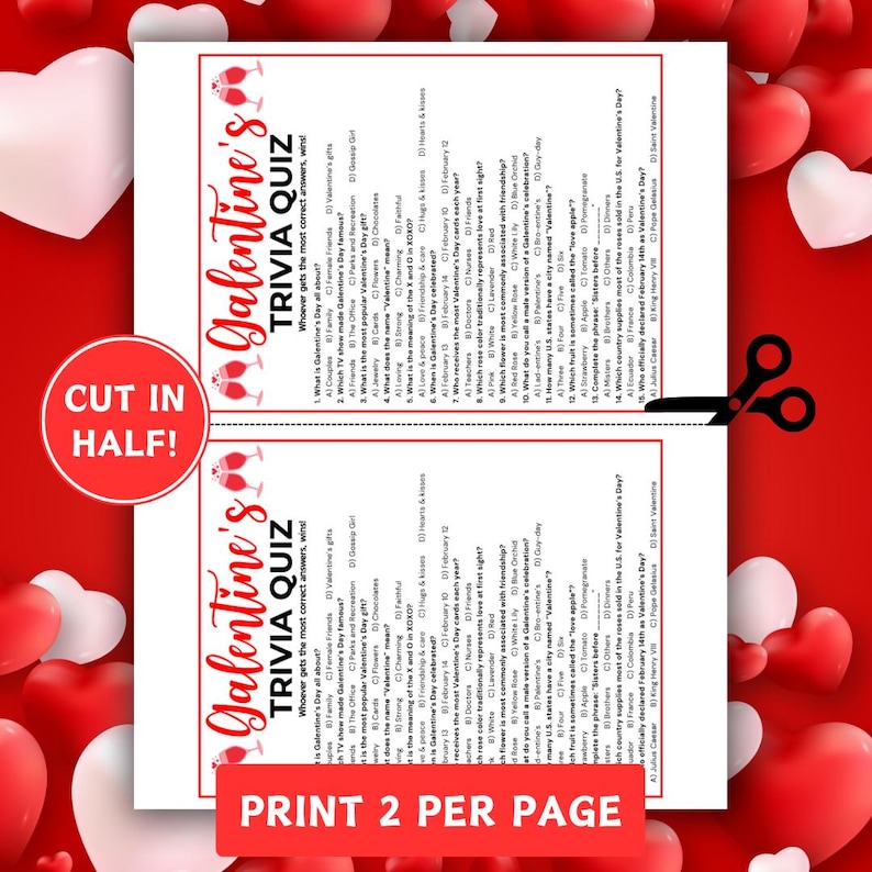 Galentines Day Trivia Game, Printable Galentines Games, Galentines ...