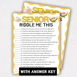 Senior Riddles Game, Senior Party Games, Riddle Quiz, Games for Senior ...