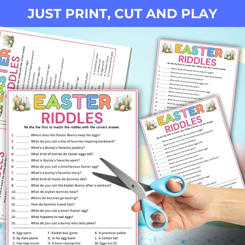 Easter Riddles Game With Answers, Printable Easter Games, Guess the ...