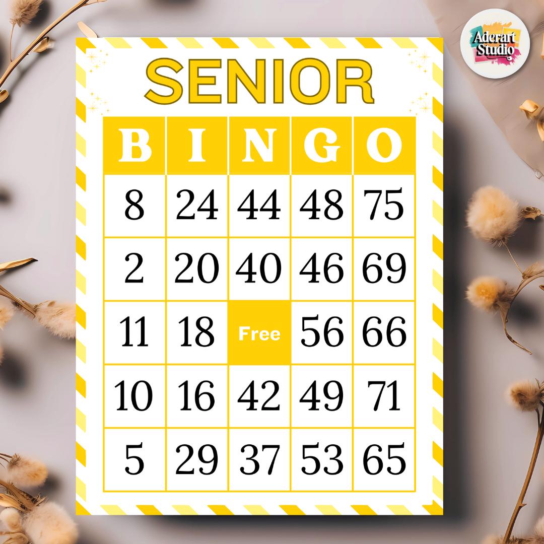 100 Senior Bingo Cards, Printable Activity for Seniors, Bingo Game for ...