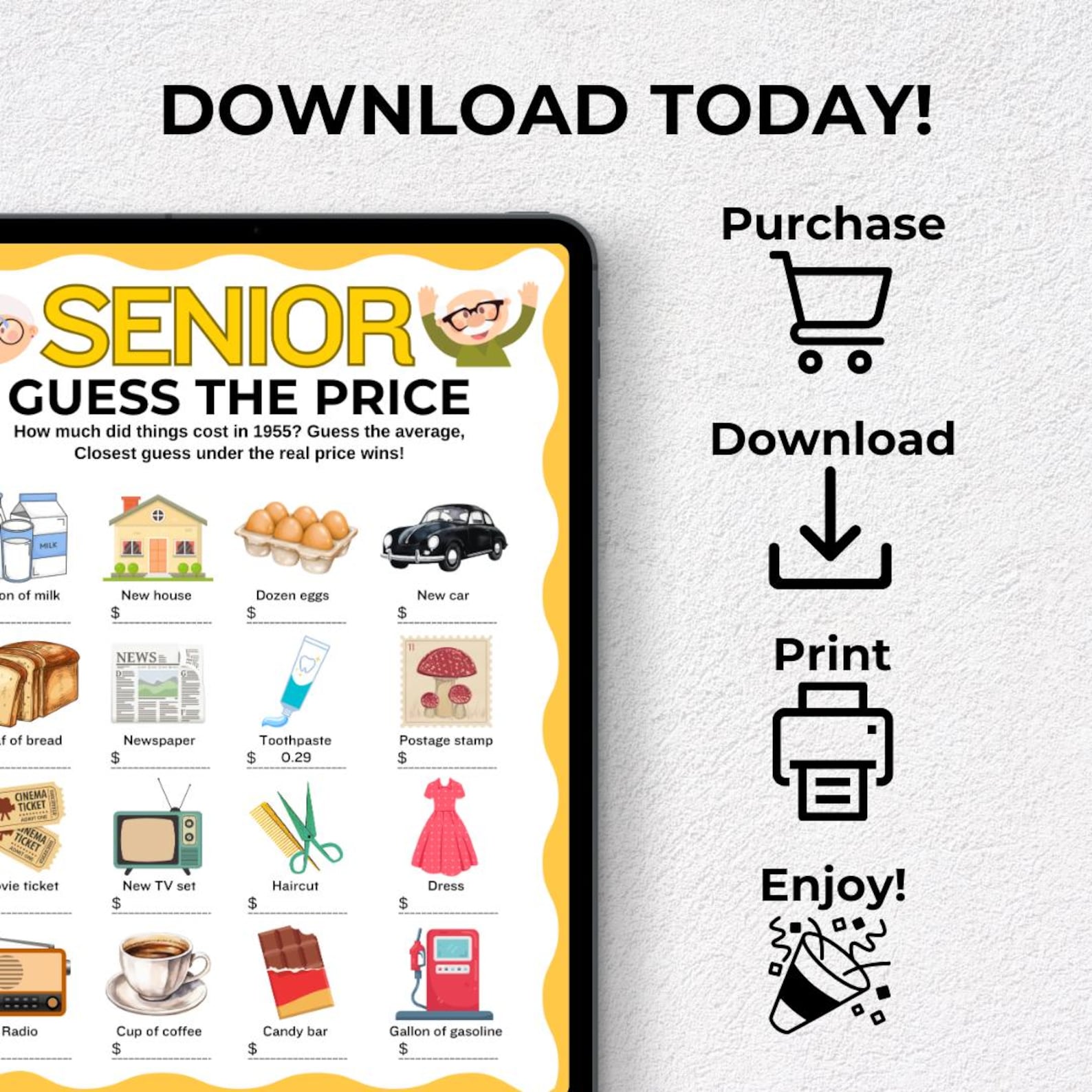 Guess the Price Game, Games for Senior Citizens, Fun Elderly Games ...