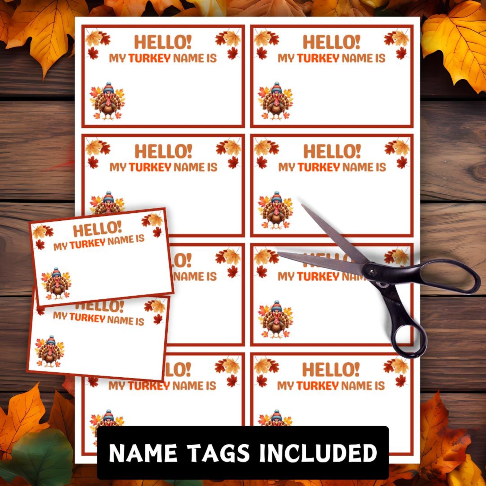 What's Your Turkey Name Game, Thanksgiving Game Printable, Thanksgiving ...