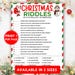 Christmas Riddles Game, Printable Christmas Games, Kids Christmas ...