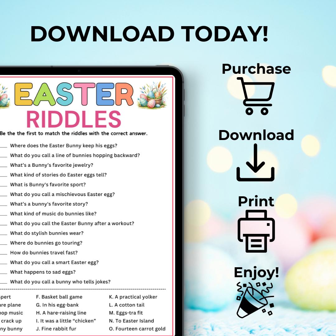 Easter Riddles Game With Answers, Printable Easter Games, Guess the ...