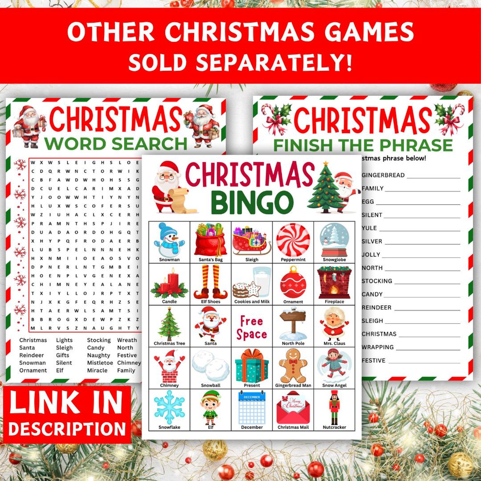 Christmas Word Scramble Game, Printable Christmas Game, Word Unscramble ...