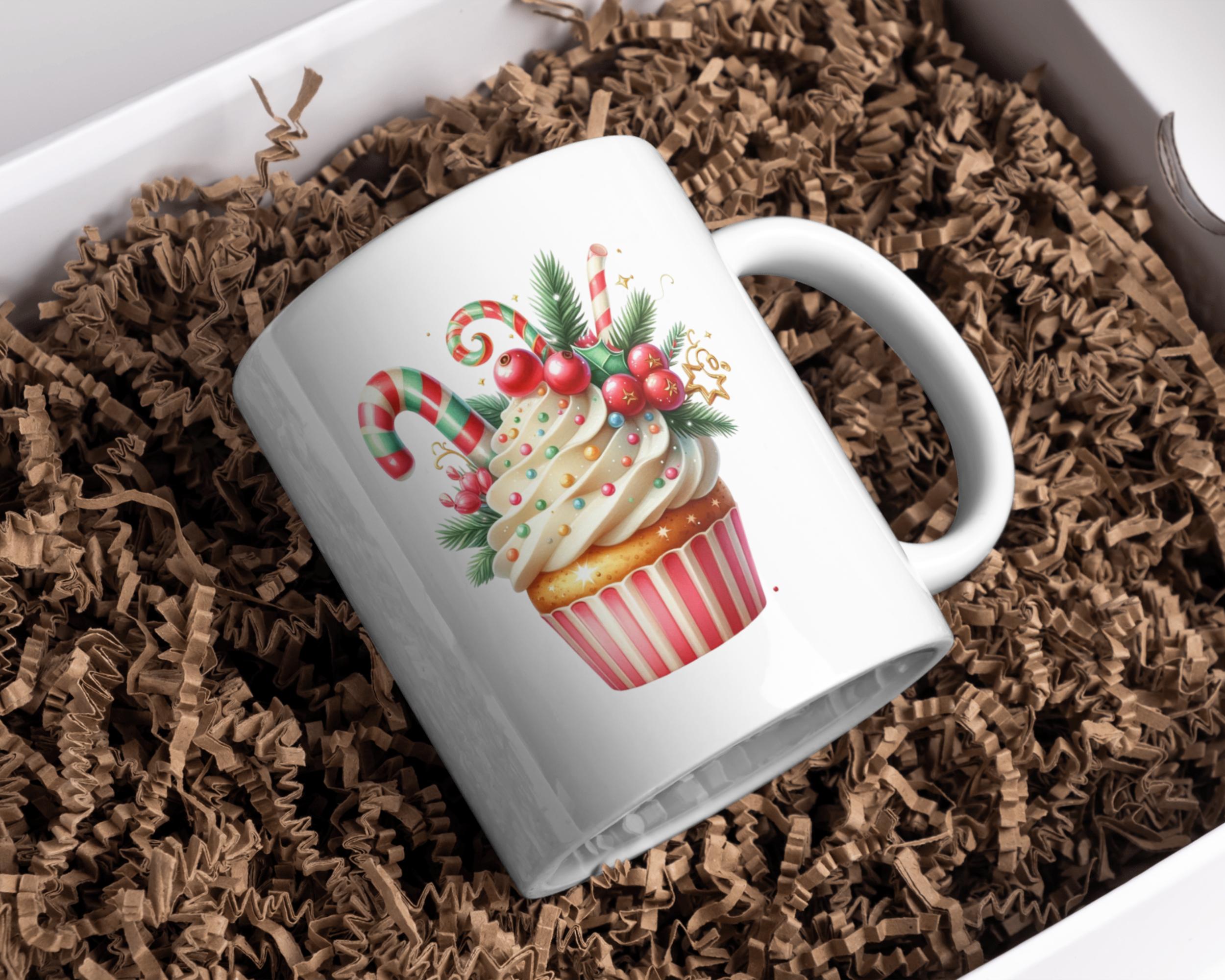 Watercolor Christmas Cupcakes Clipart Bundle, Cupcake Clipart ...