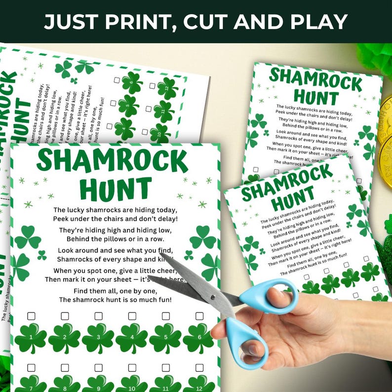 St Patrick's Day Scavenger Hunt, Shamrock Scavenger Hunt, St. Patrick's ...