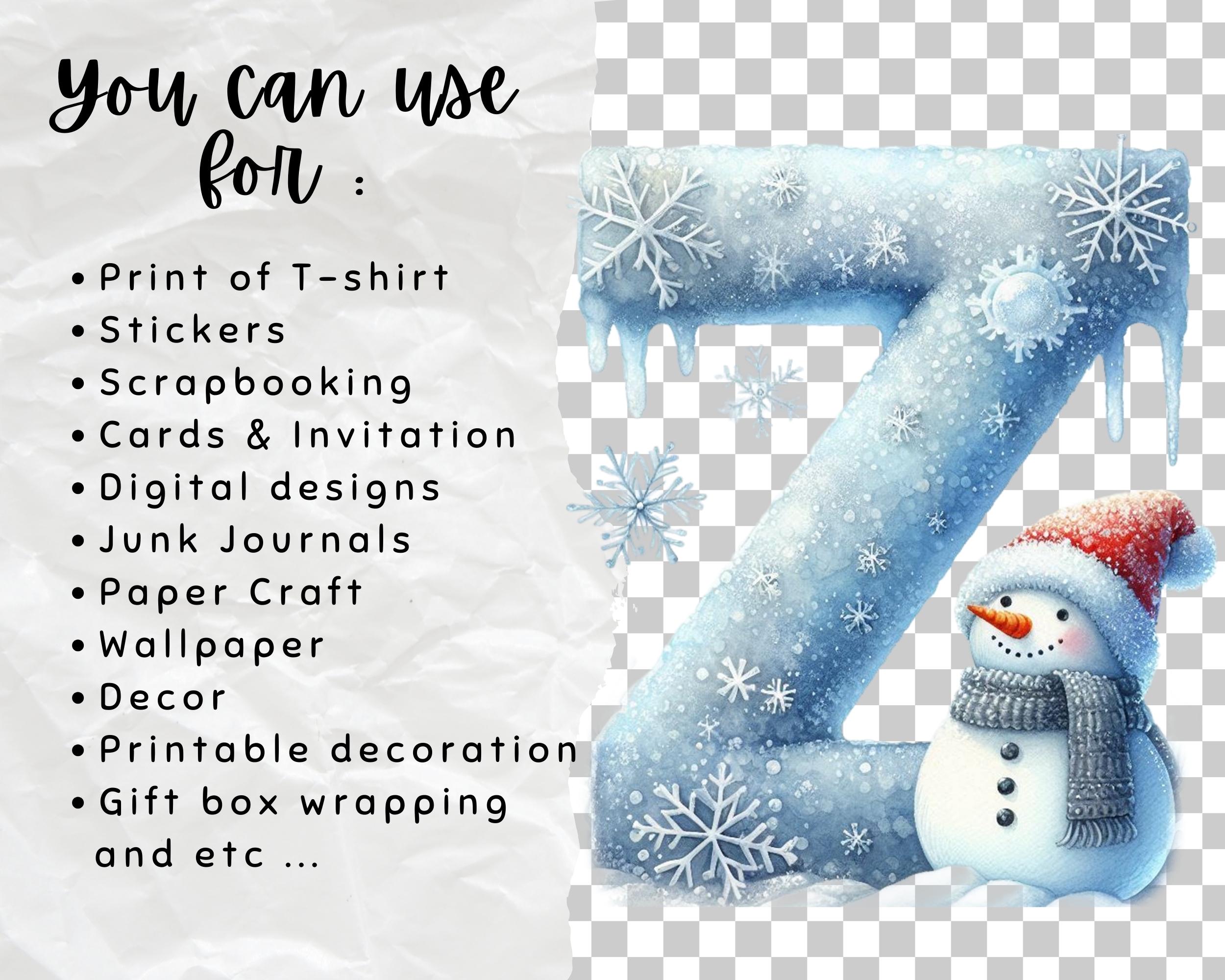 Christmas Alphabet and Numbers Clipart Bundle, Christmas Letters ...