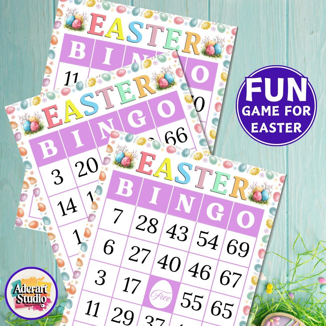 100 Easter Bingo Cards, Easter Party Game, Easter Bingo Game, Printable ...