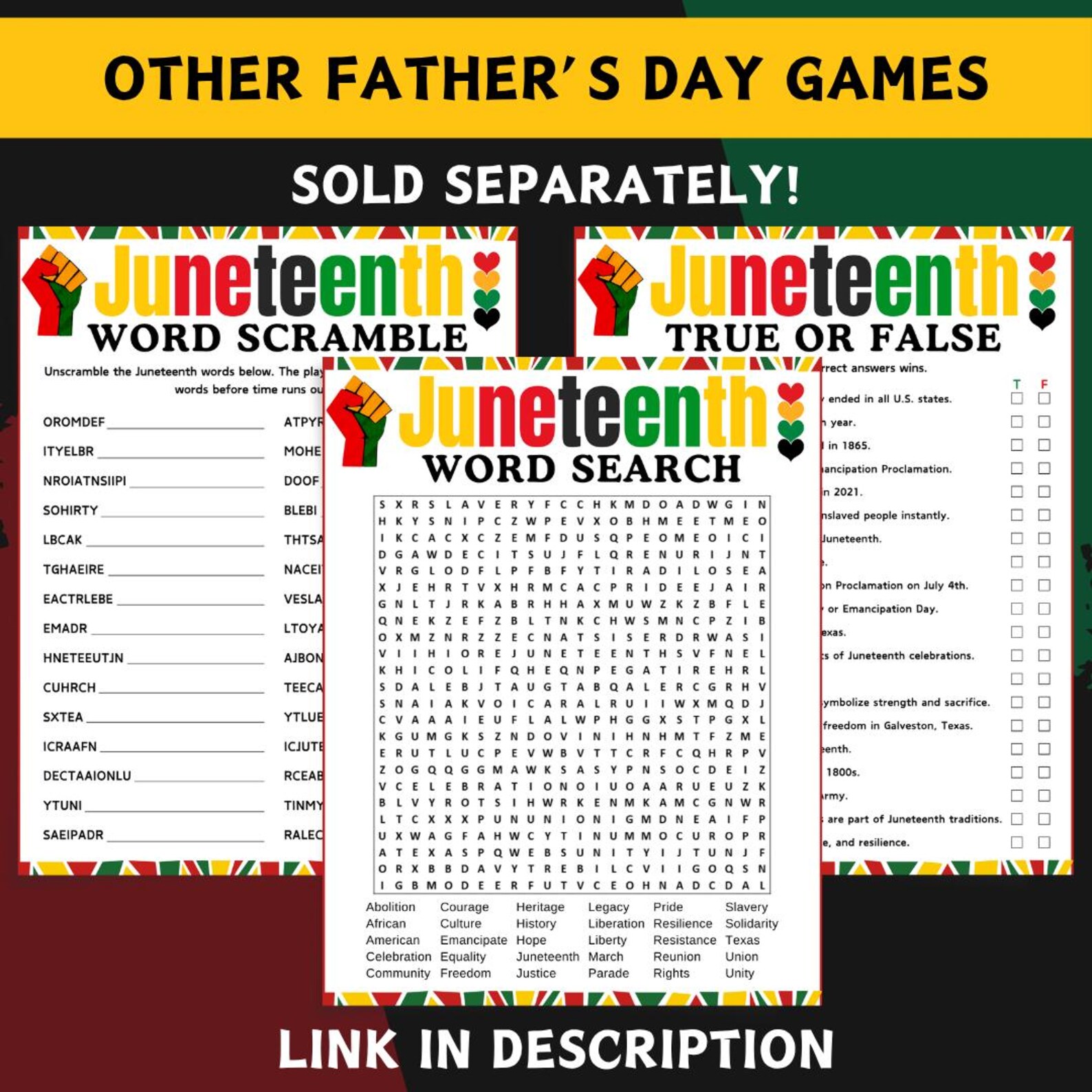 Left Right Juneteenth Game, Pass the Prize, Gift Exchange Game ...