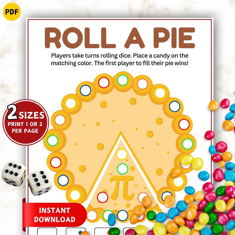 Pi Day Roll a Pi - Etsy
