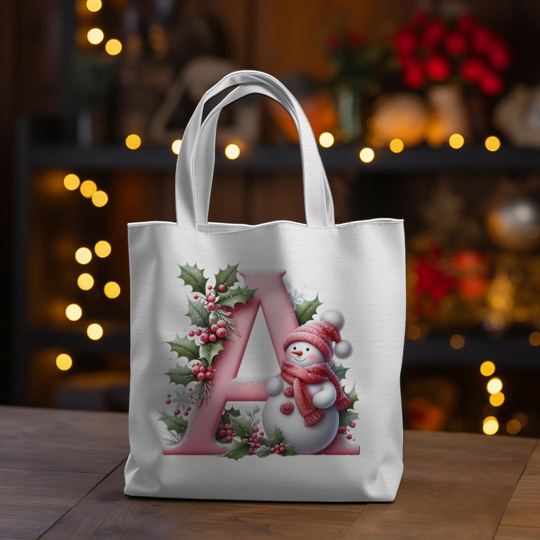 Girly Pink Christmas Snowman Alphabet Clipart Bundle, Christmas Letters ...