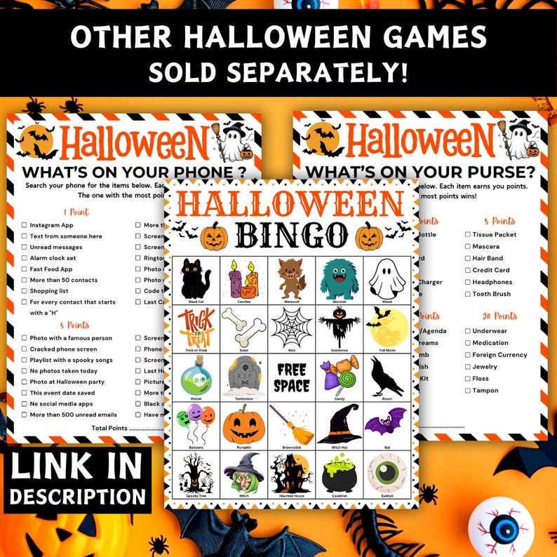 Halloween Selfie Scavenger Hunt Game, Printable Halloween Party Games ...