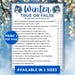 Winter True or False Game, Printable Winter Game, Winter Trivia Quiz ...