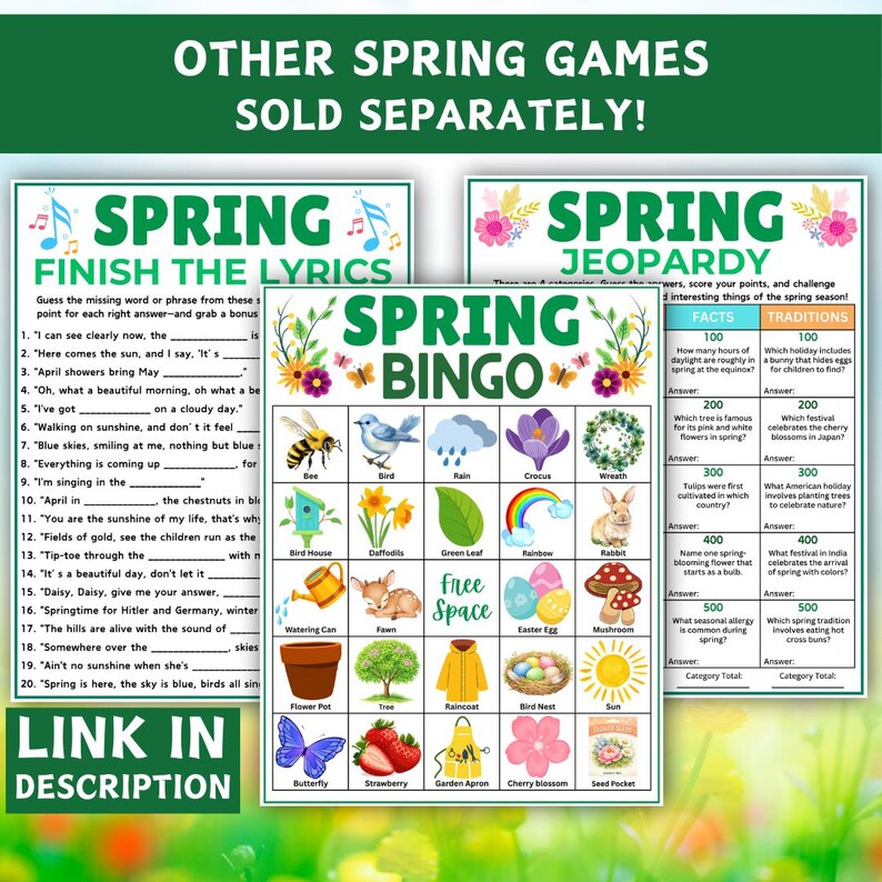 Spring Finish the Phrase Game, Finish My Phrase, Printable Spring Games ...