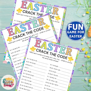Easter Crack the Code Game, Printable Easter Activity for Kids and ...