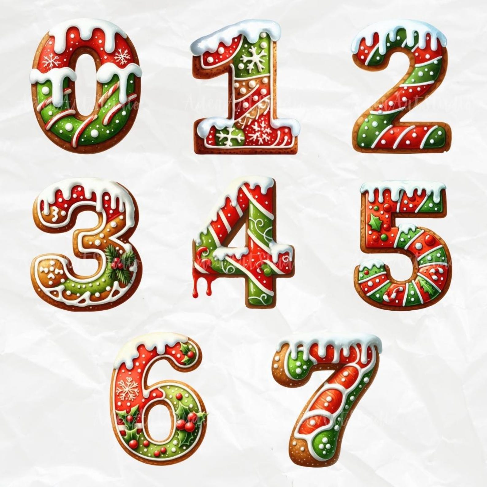 Christmas Gingerbread Alphabet Clipart Bundle, Alphabet Clipart ...