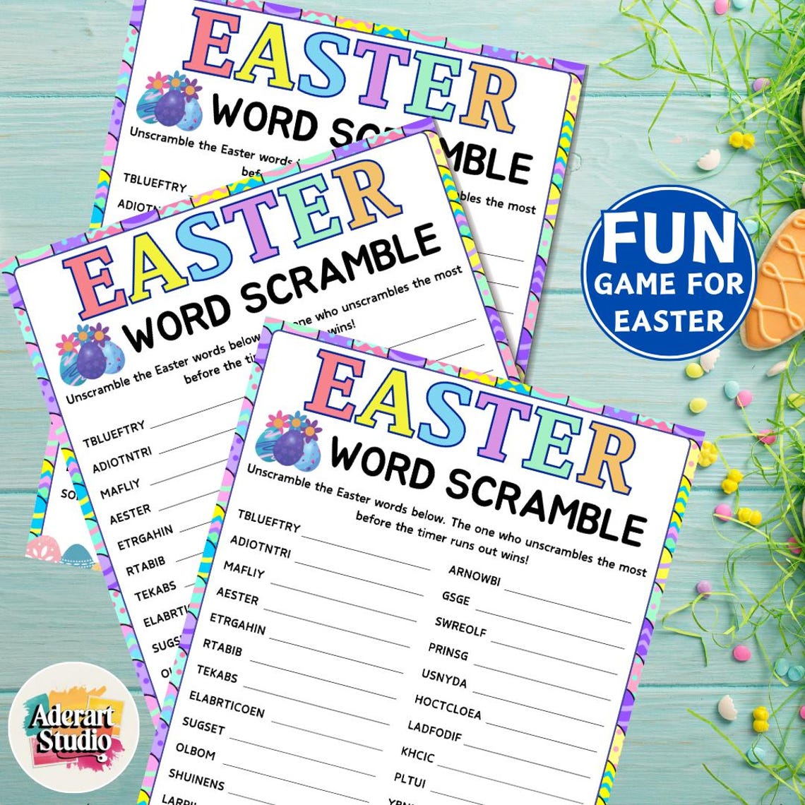 Easter Word Scramble Game, Printable Easter Game, Fun Activity Word ...