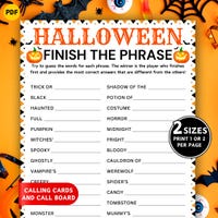 Halloween Finish the Lyrics Game, Printable Halloween Trivia Song Game ...