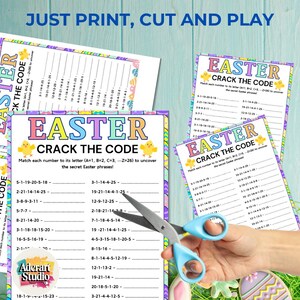 Easter Crack the Code Game, Printable Easter Activity for Kids and ...