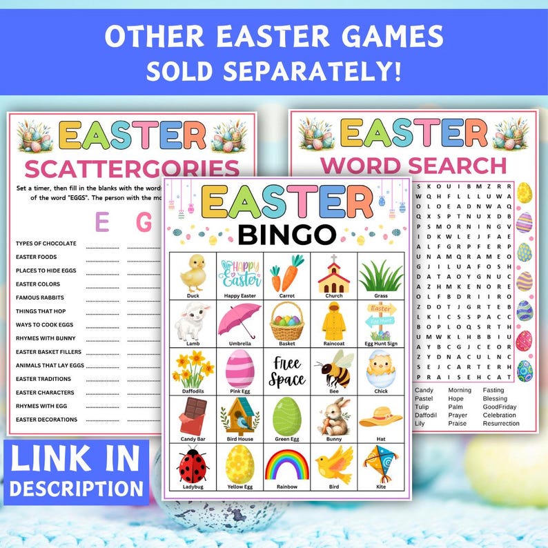 Easter Scattergories Game, Printable Easter Games, Category Challenge ...