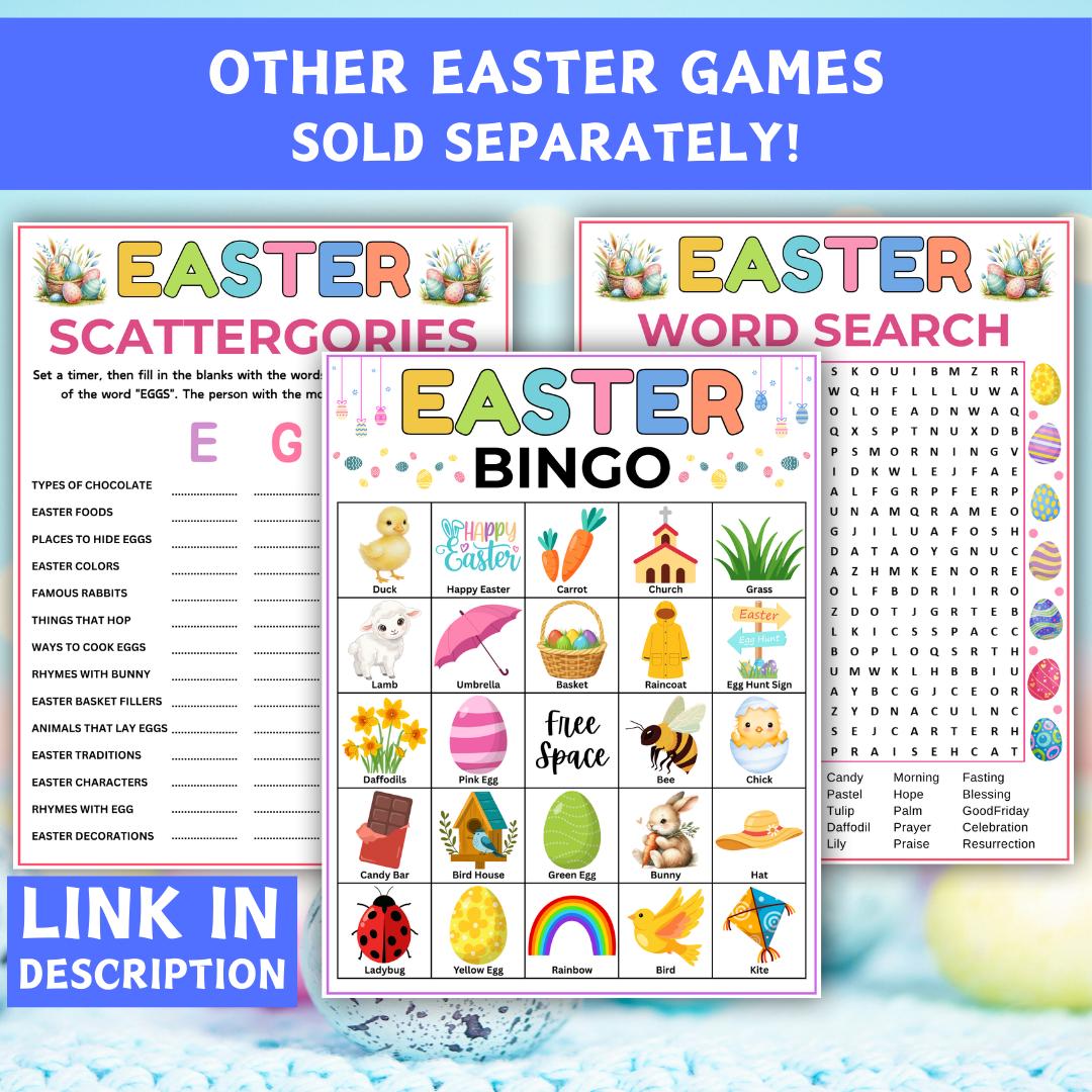 Easter Scattergories Game, Printable Easter Games, Category Challenge ...