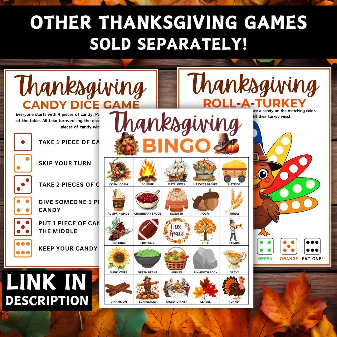 Thanksgiving Left Right Game, Fall Printable Games for Kids Teens ...