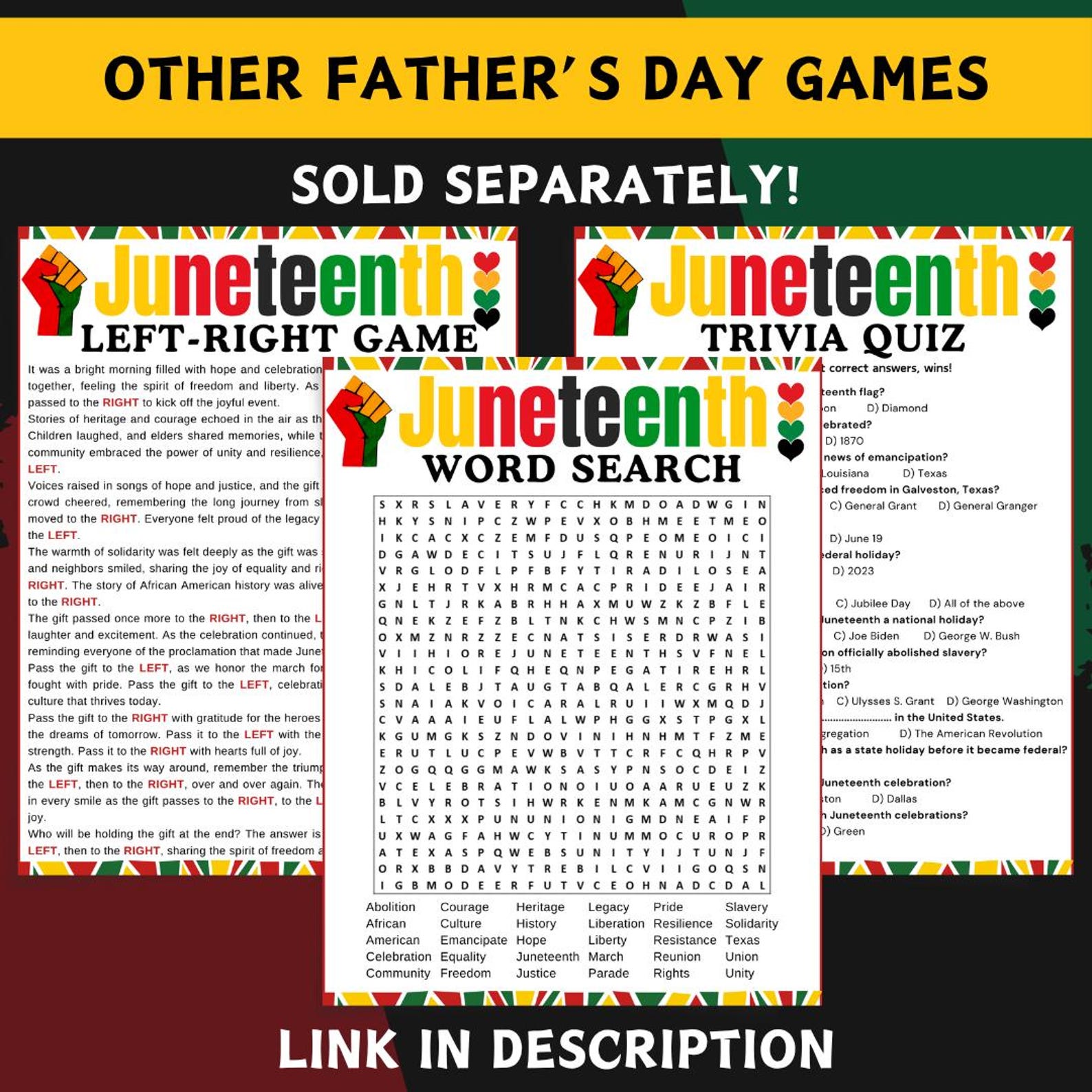 Juneteenth True or False Game, Juneteenth Trivia Quiz, Juneteenth Game ...