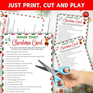 Name That Christmas Carol Game, Printable Christmas Game, Christmas ...