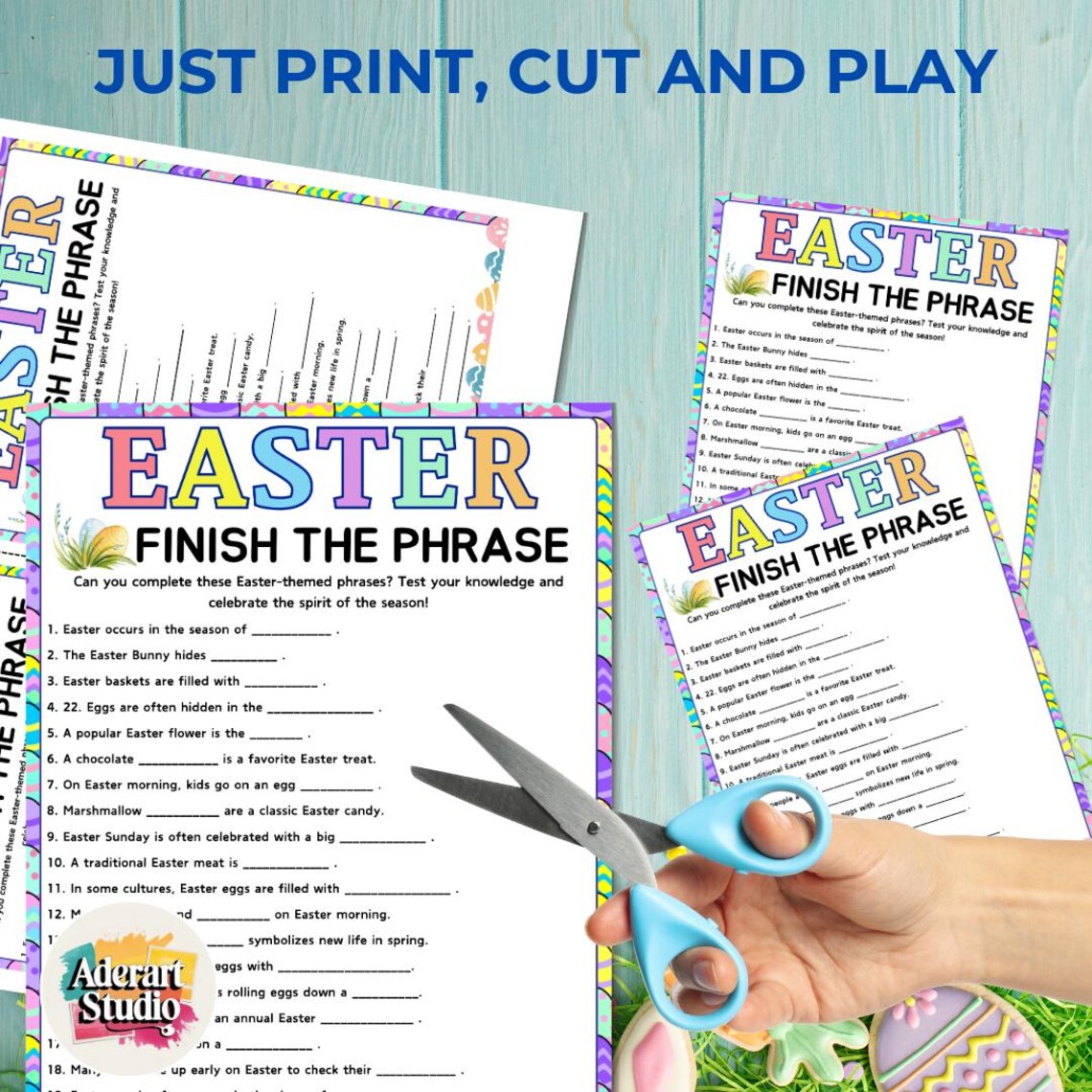 Easter Finish the Phrase Game, Easter Trivia Game, Printable Easter ...