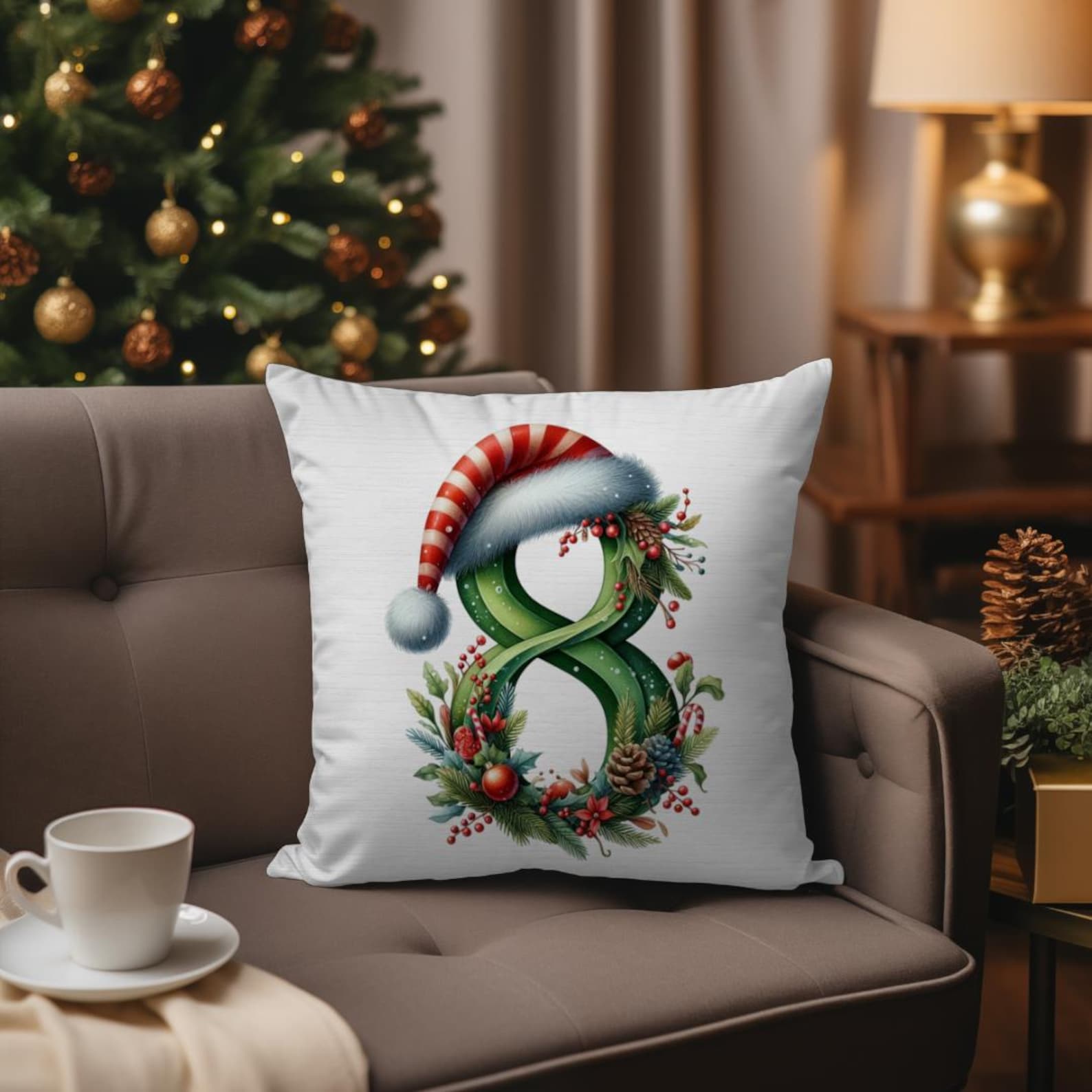 Christmas Alphabet and Numbers Clipart, Christmas Letters, Christmas ...