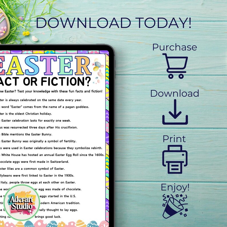 Easter Fact or Fiction Game, Printable Easter Fact Quiz, Easter Trivia ...