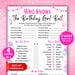 Who Knows the Birthday Girl Best, Printable Birthday Game, Teens ...